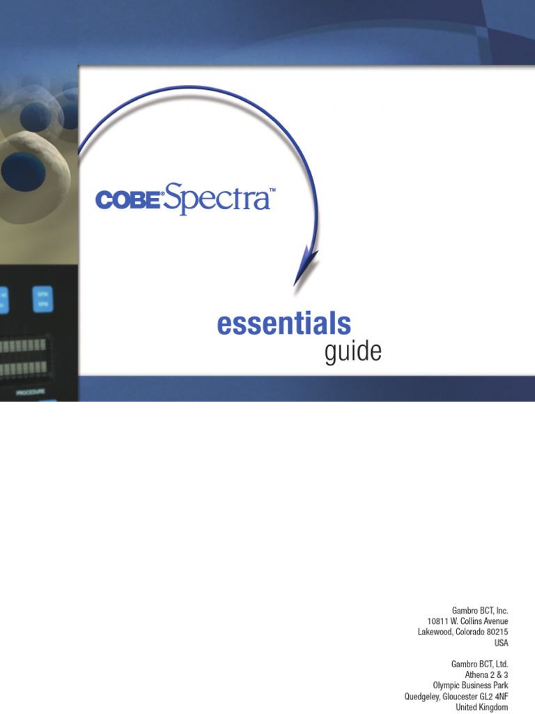 Cobe_essentials_guide | PDF | Blood Donation | Blood Cell