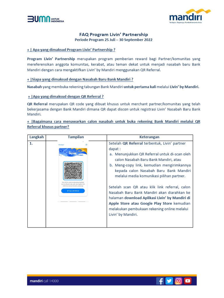 R07 - FAQ Program Livin' Partner | PDF | Bisnis | Hukum