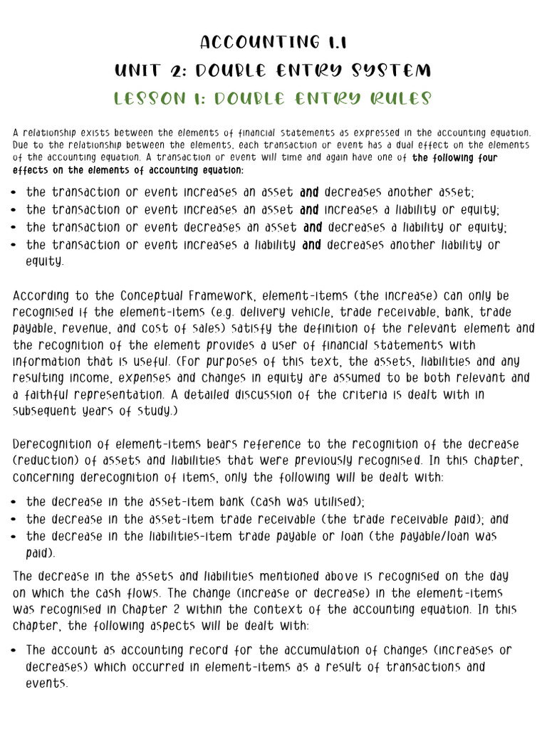 Unit 2 summary | PDF | Debits And Credits | Equity (Finance)