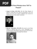 Pakistan Prime Ministers List 1947-2024 | PDF | Nawaz Sharif ...