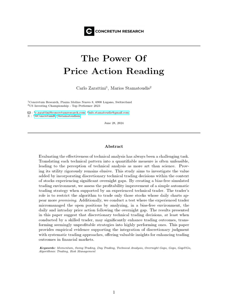 Power of Price Action Reading | PDF | Technical Analysis | Algorithmic ...
