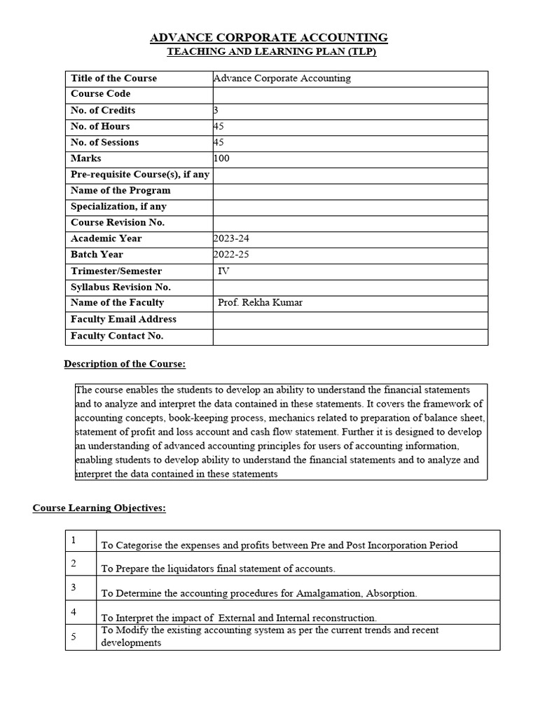Session Plan Sample 2 | PDF | Mergers And Acquisitions | Rubric (Academic)