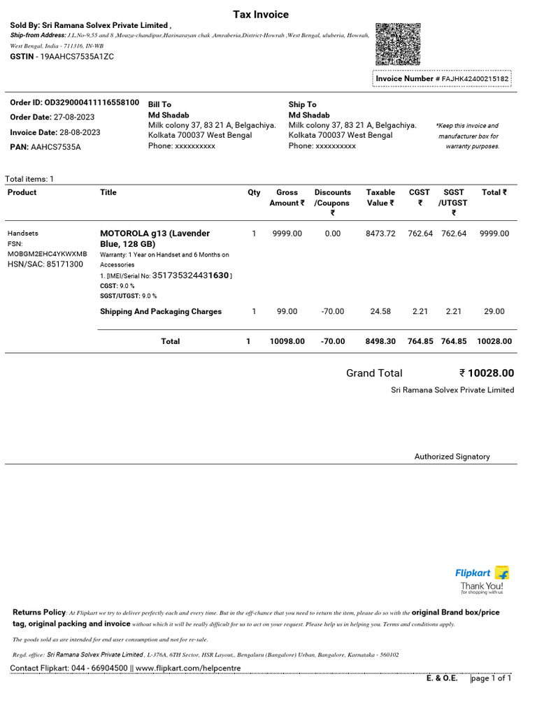 OD329000411116558100 | PDF | Payments | Government Finances