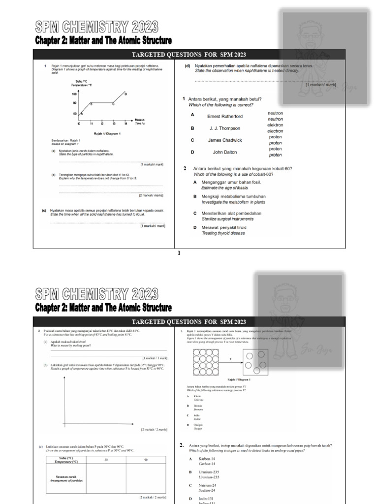 SPM REVISION 2023 F4 | PDF | Chemistry | Chemical Bond