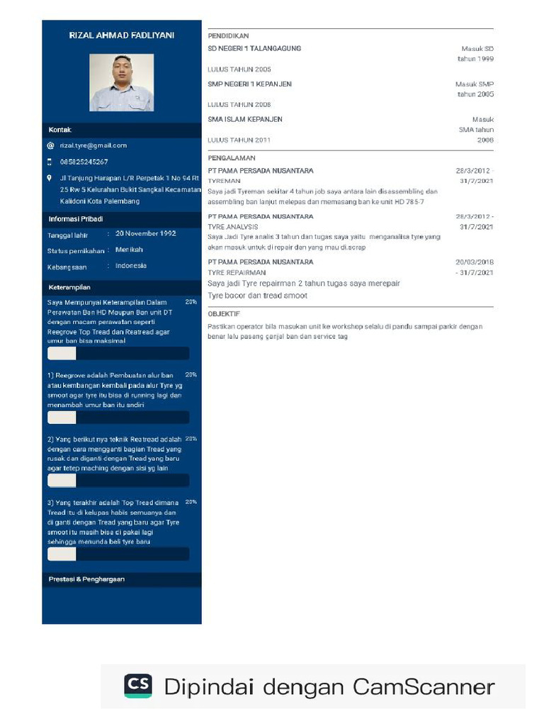CV Rizal - Tyreman Palembang | PDF