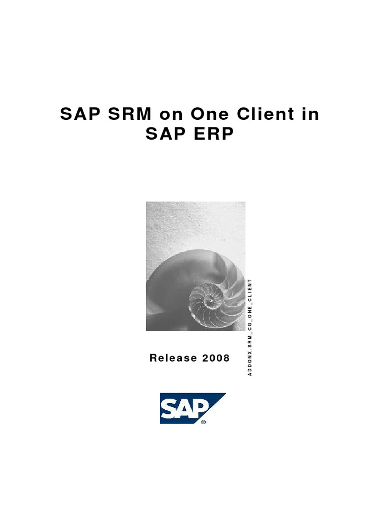 SAP SRM 7.0 SAP SRM On One Client With SAP ERP | PDF | Computing | Software