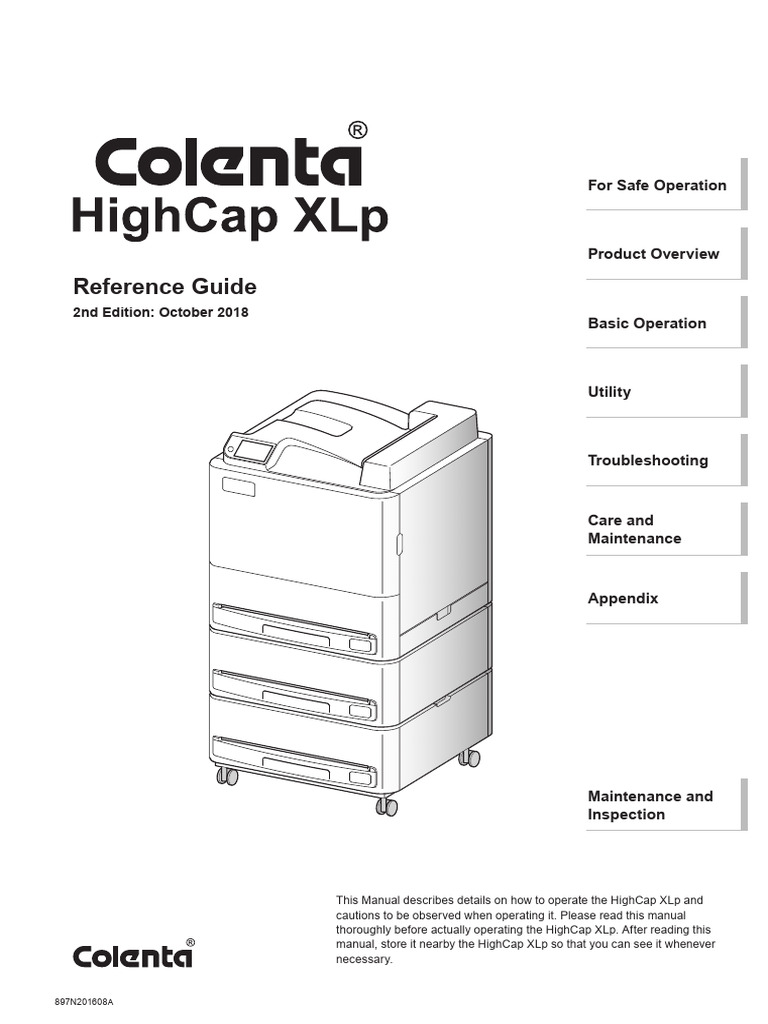 COLENTA HighCap XLP Reference Guide | PDF | Electromagnetic ...