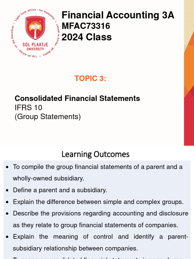 Consolidated Financial Statements Guide | PDF | Financial Statement ...