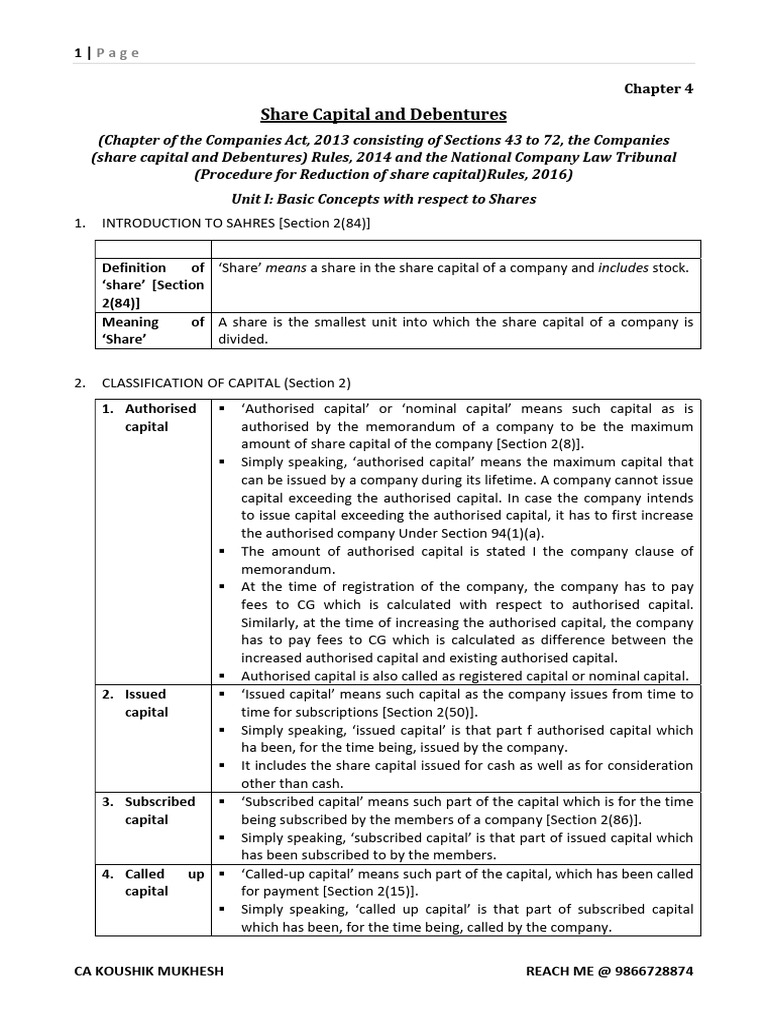 Share Capital | PDF | Dividend | Preferred Stock