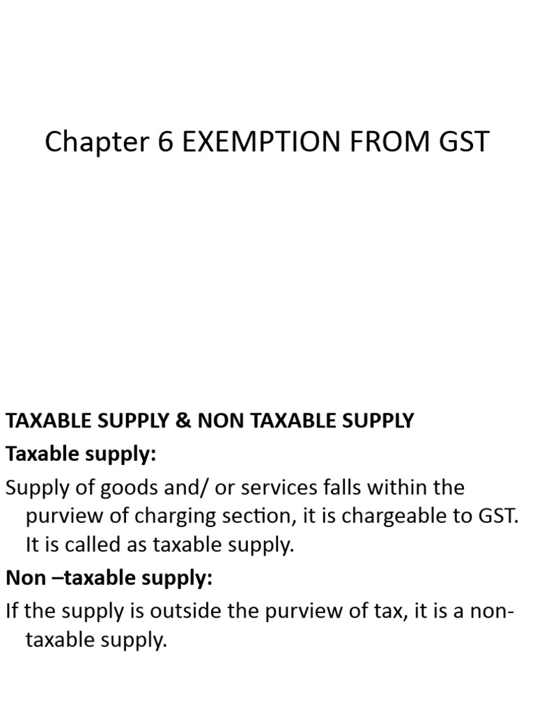 Understanding GST Exemptions and Types | PDF | Tax Exemption | Value ...
