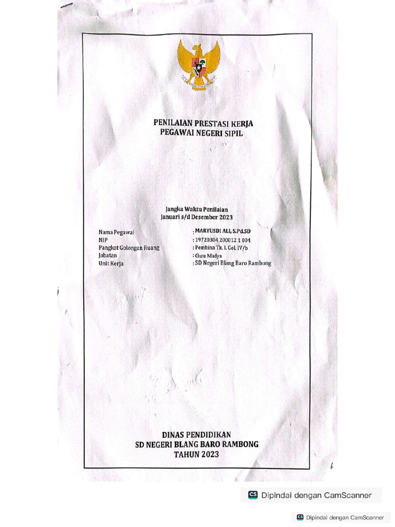 SKP Maryusdi Ali, SP.D SD Tahun 2023-1 | PDF