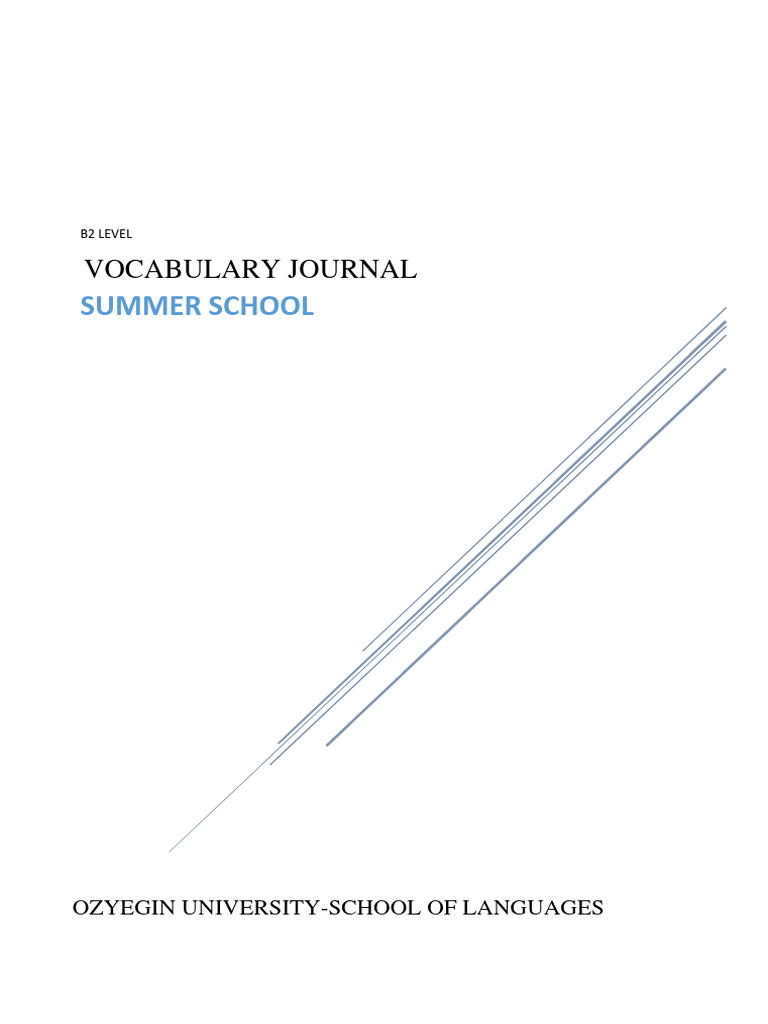 B2 Vocab Journal | PDF | Adjective | Verb