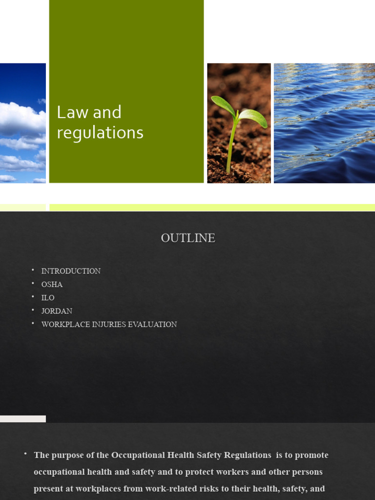 International Laws and Regulation in Occupation and Enviroment | PDF ...