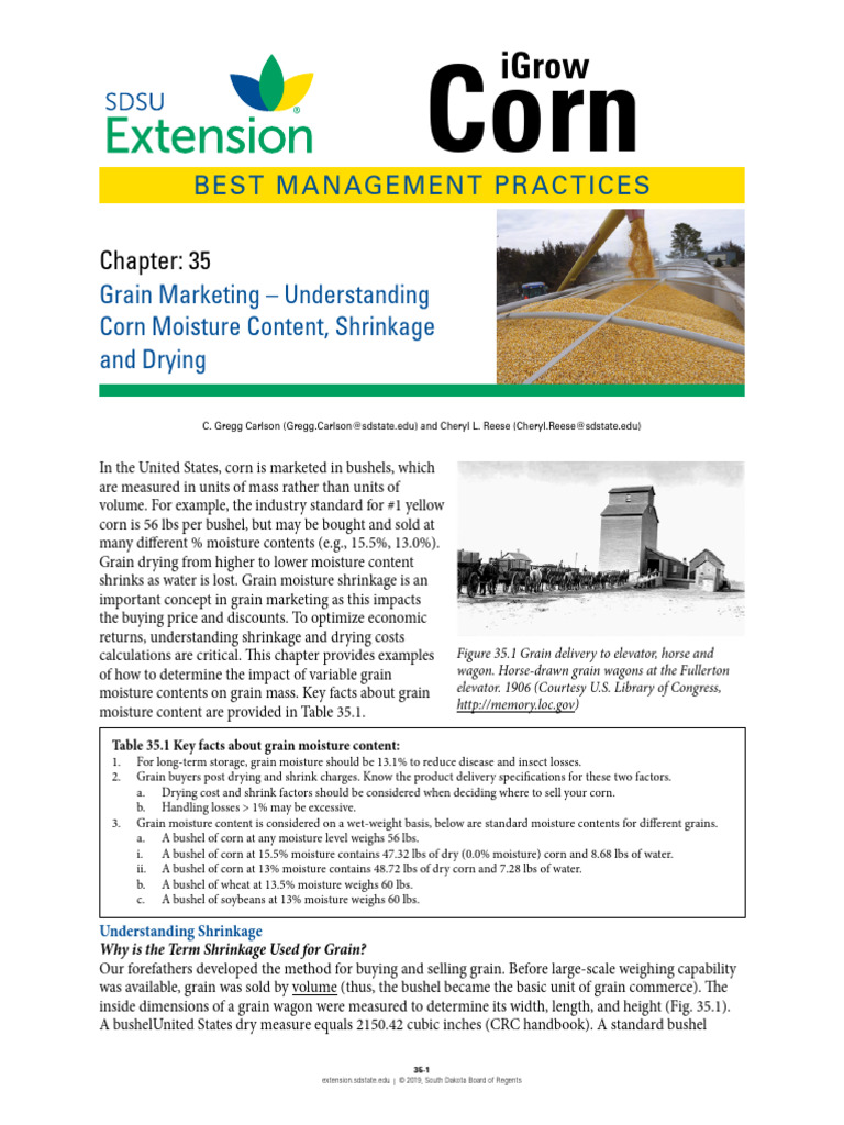 S 0003 35 Corn | PDF | Bushel | United States Department Of Agriculture