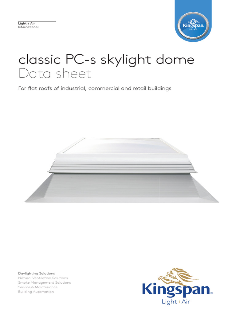 Classic PC-s Skylight Dome | PDF | Roof | Building Engineering