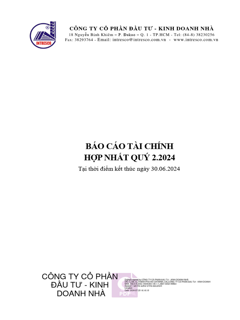 ITC BCTC Hop Nhat Quy 2 2024 Signed | PDF