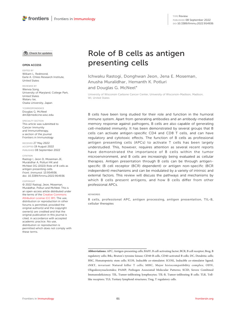 Antigen 1 | PDF | B Cell | T Cell