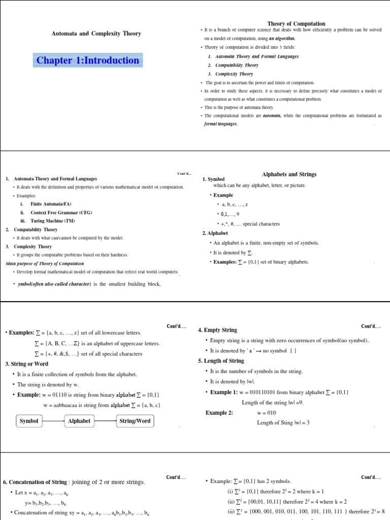 All Chapters of Automata and Complexity Theory New | PDF | Automata Theory | Theory Of Computation
