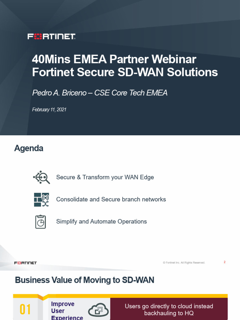 Channel EMEA 40min Webinar Secure SD-WAN Feb 2021 | PDF | Cloud Computing | Computer Architecture