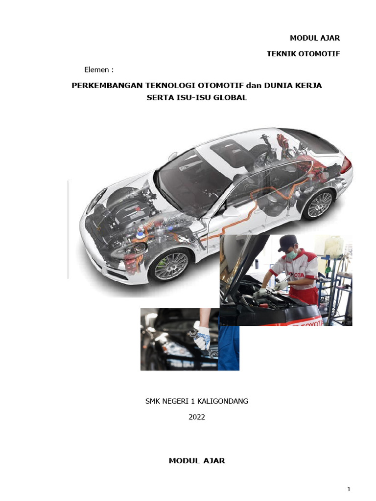 Modul AJar Elemen Perkembangan Teknologi Otomotif Dan Dunia Kerja Serta Menganalisis Isu-Isu ...