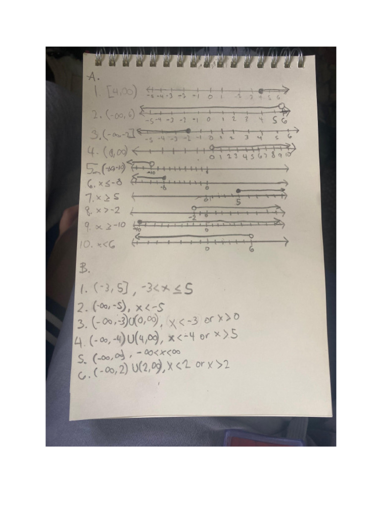 Homework 1.2 Interval Notation - Mazo | PDF