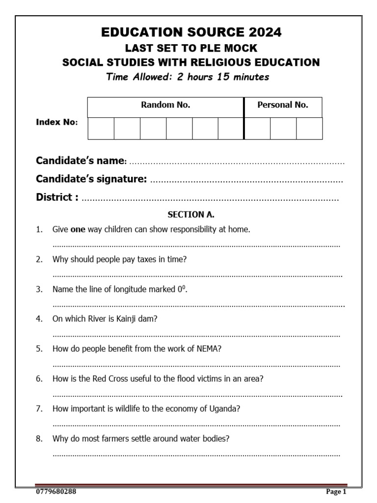 Sst Last Set To Ple Mock 0779680288 Pdf