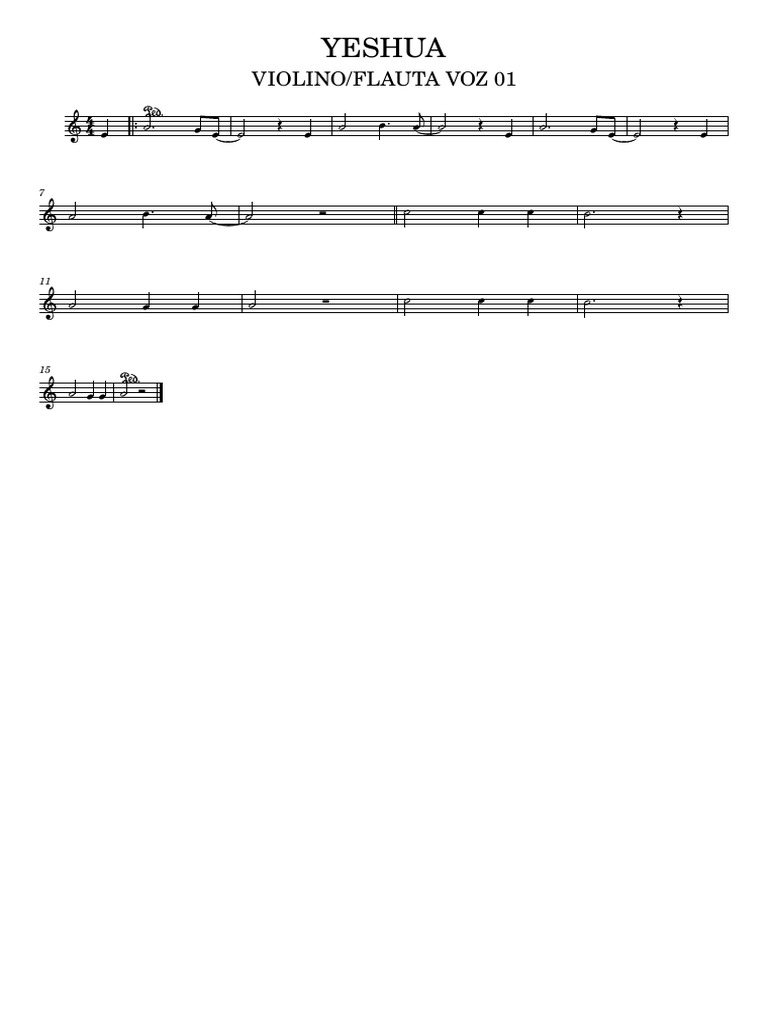 Violino Yeshua Voz 01 | PDF