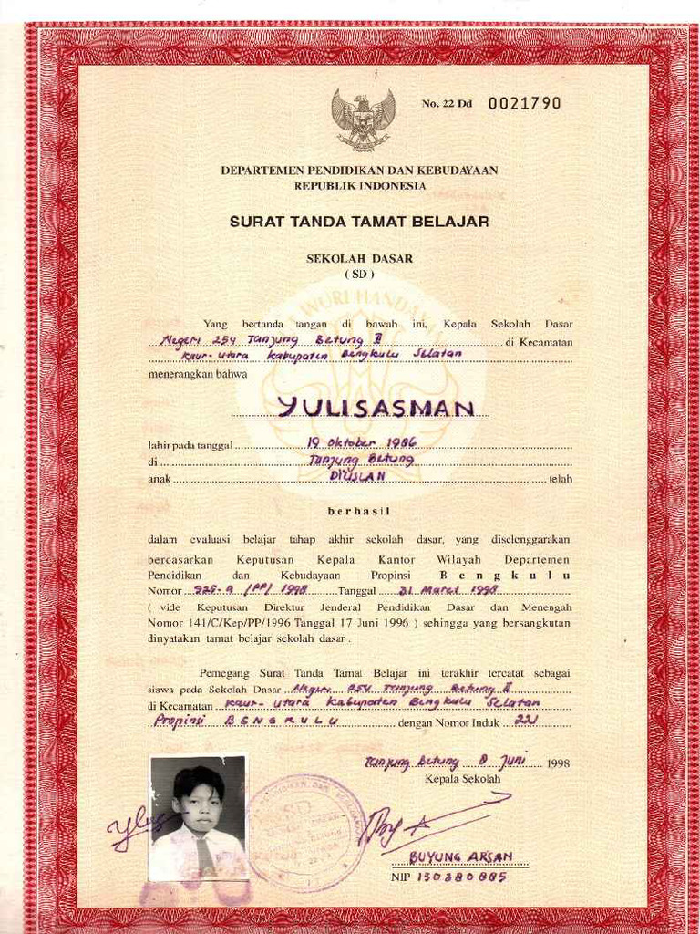 IJAZAH DAN NILAI SD - 11zon | PDF