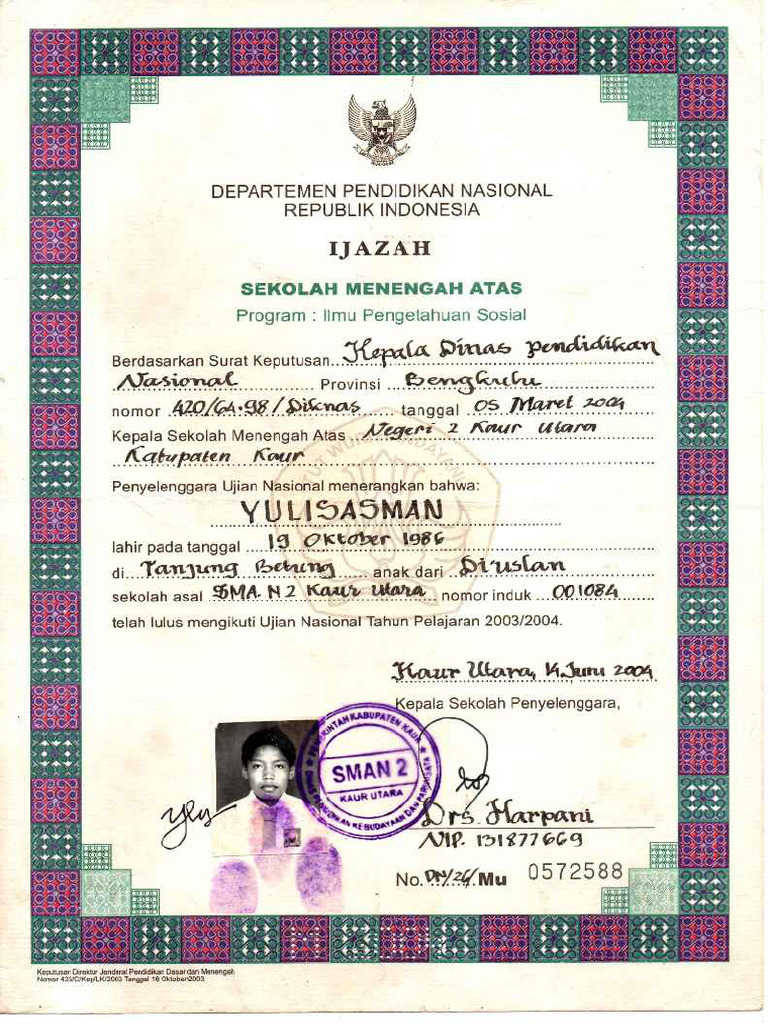 IJAZAH DAN NILAI SMA - 11zon | PDF