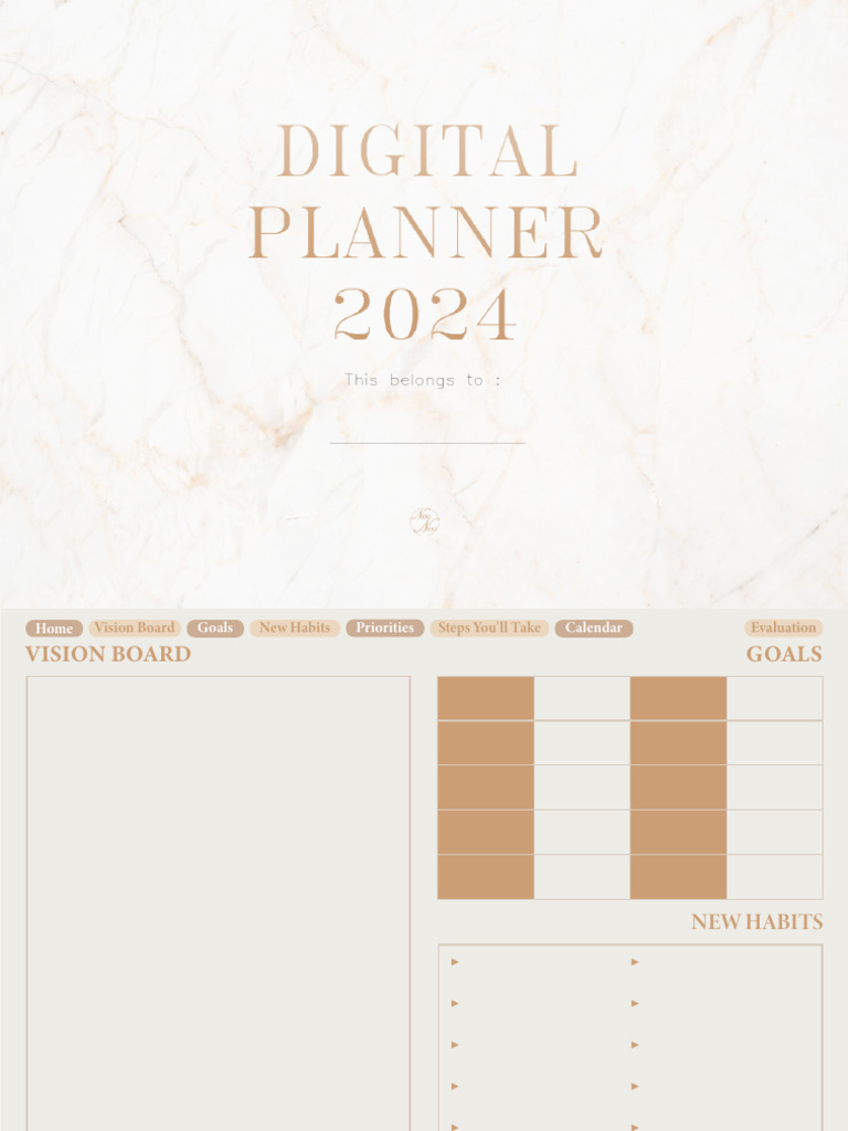 Vision Board for Goal Setting 2024 | PDF