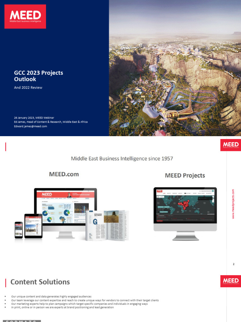 MEED Webinar GCC Projects 2023 | PDF | Gulf Cooperation Council