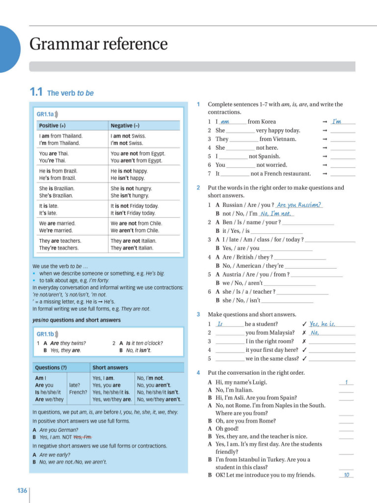 Navigate A2 Elementary Coursebook (Grammar Reference) | PDF