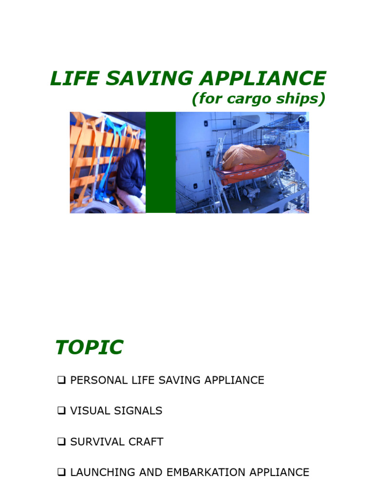 LSA Code COURSE FOR LIFE SAVING APPLIANCE | PDF | Watercraft | Shipping