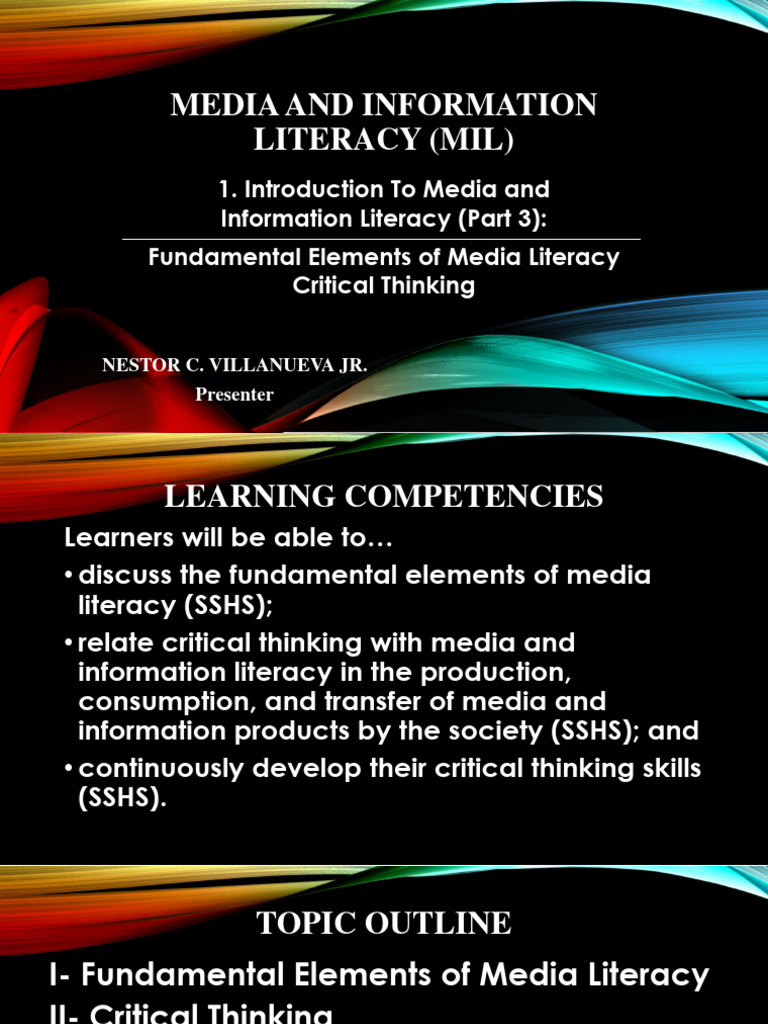 Media Literacy and Critical Thinking Skills | PDF | Fallacy | Critical ...