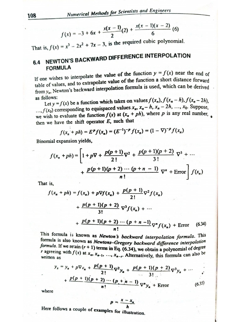 Newtons Backward and Lagrange Interpolation | PDF Newtons Backward and Lagrange Interpolation | PDF
