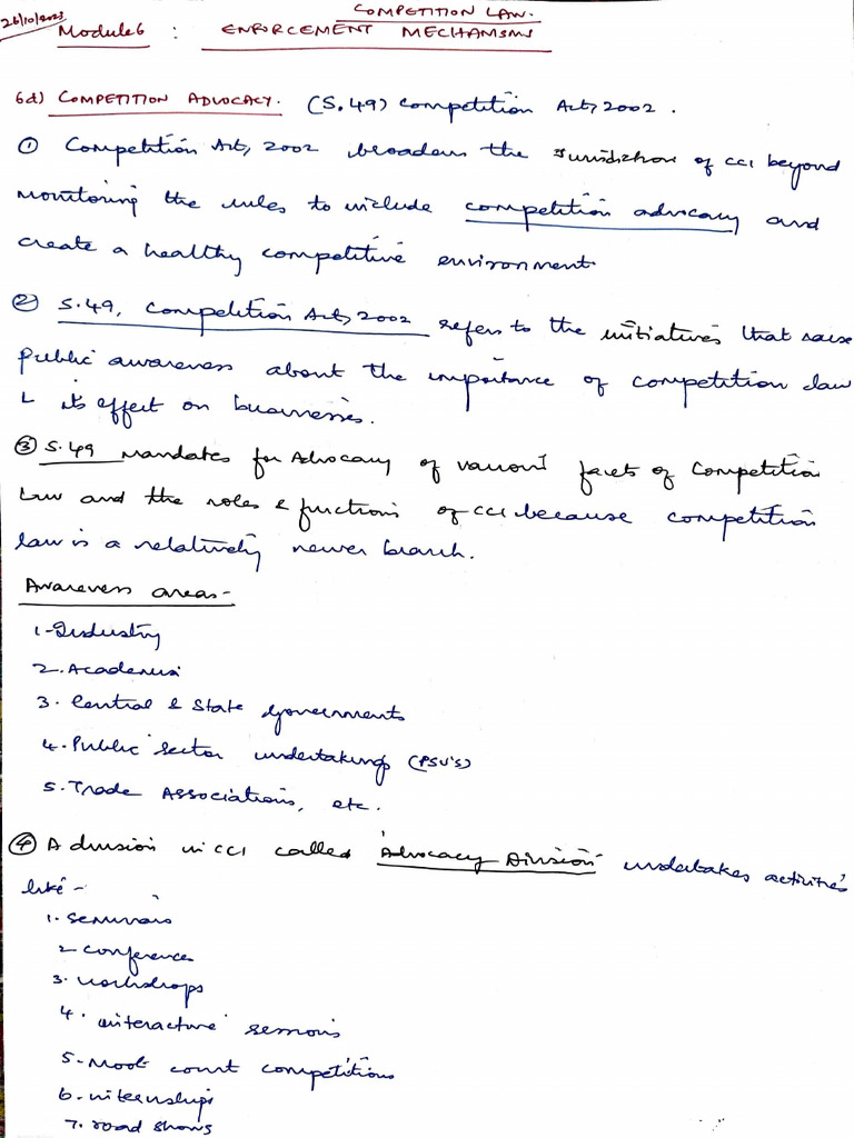 Enforcement Mechanism in Competition Law | PDF