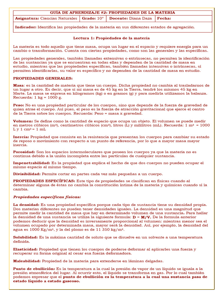 Guía de Aprendizaje 2 | PDF | Masa | Importar