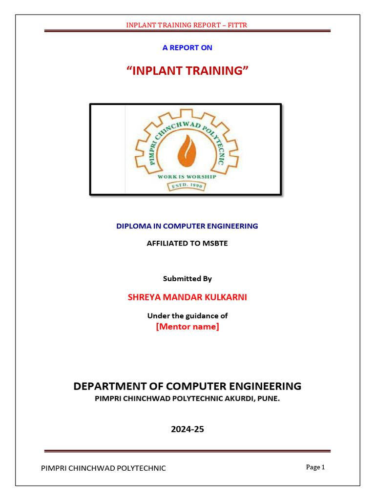 sample Training Report | PDF | Html | World Wide Web