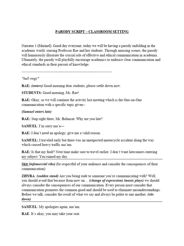 Parody Script | PDF | Psychology