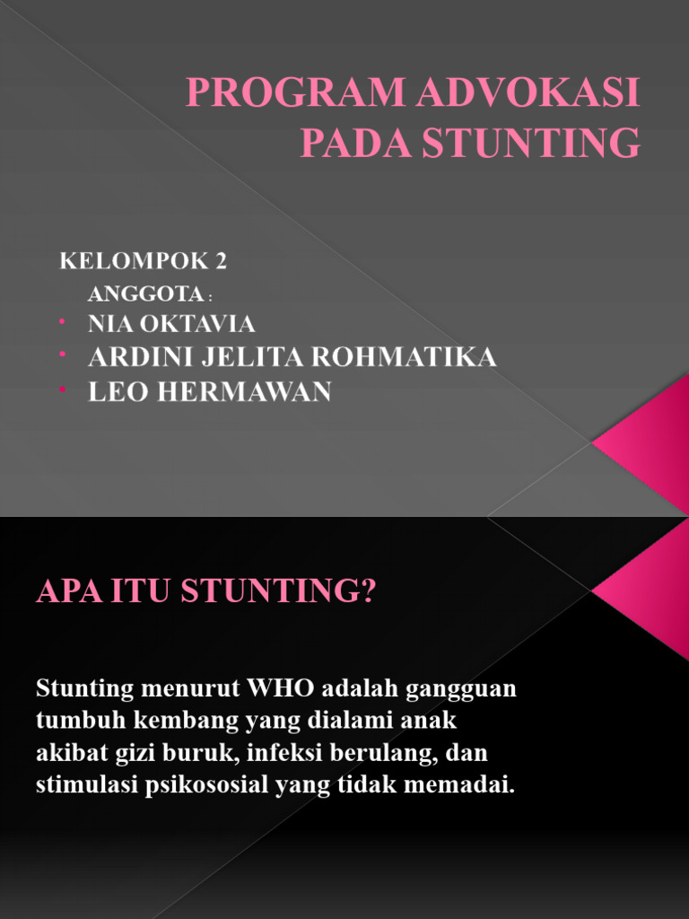 Promkes Program Advokasi Pada Stunting | PDF