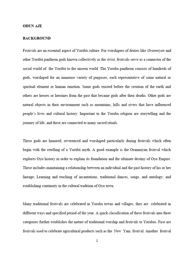 Odun Aje An Introduction To African Trad | PDF | Deities