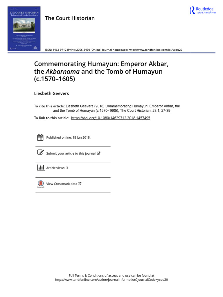 Commemorating Humayun Emperor Akbar The | PDF | Mughal Empire