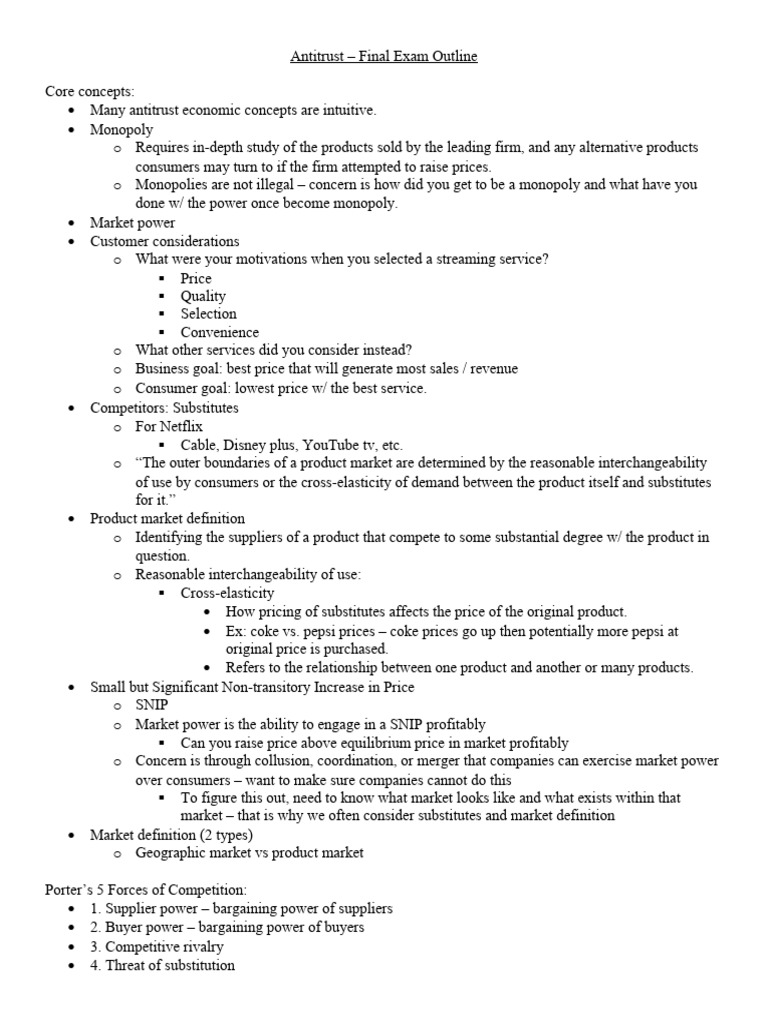 Sharpe - Antitrust - Spring'23 | PDF | Sherman Antitrust Act | Demand