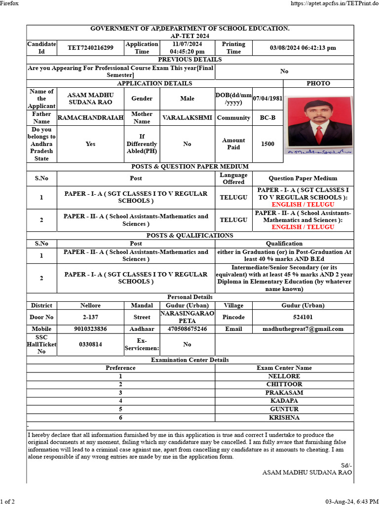 MSR Tet | PDF | Qualifications | Educational Stages
