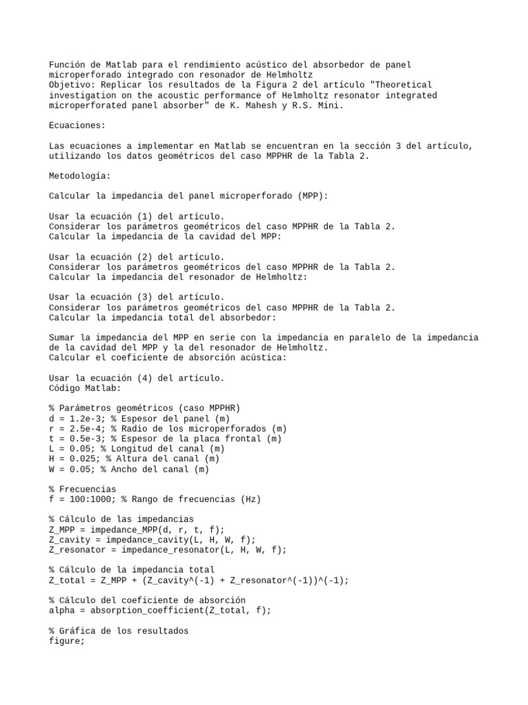 PFG Matlab Code | PDF | Métodos y materiales de enseñanza