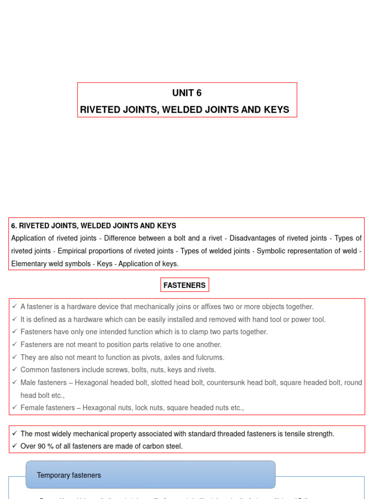 Rivet Weld Key | PDF | Rivet | Screw