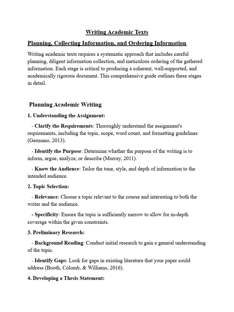 Writing Academic Text | PDF | Citation | Methodology