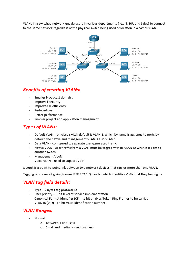 VLANs | PDF | Network Switch | Computer Network