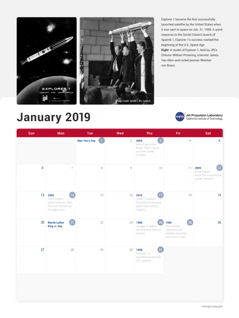 JPL 2019 Calendar | PDF