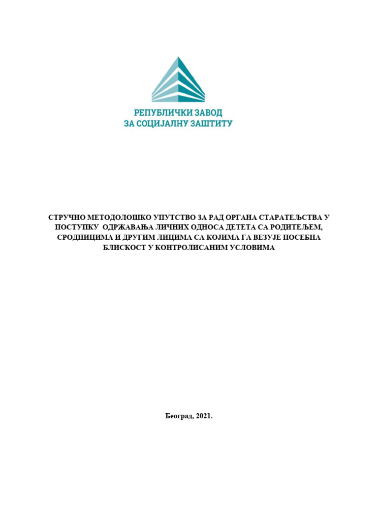 Strucno Metodolosko Upustvo Vidjanje U Kontrolisanim Uslovima | PDF